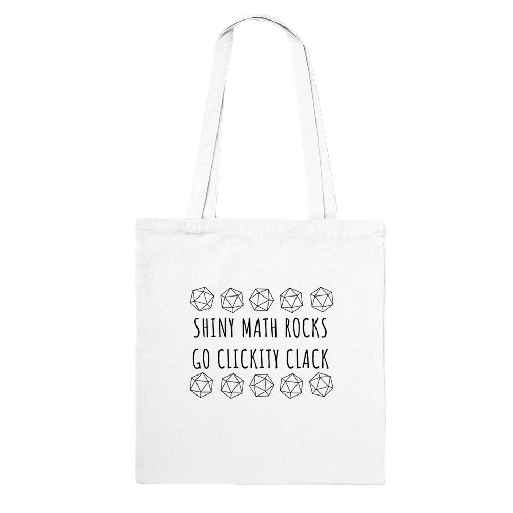 Shiny Math Rocks Go Clickity Clack Classic Tote Bag - Etsy