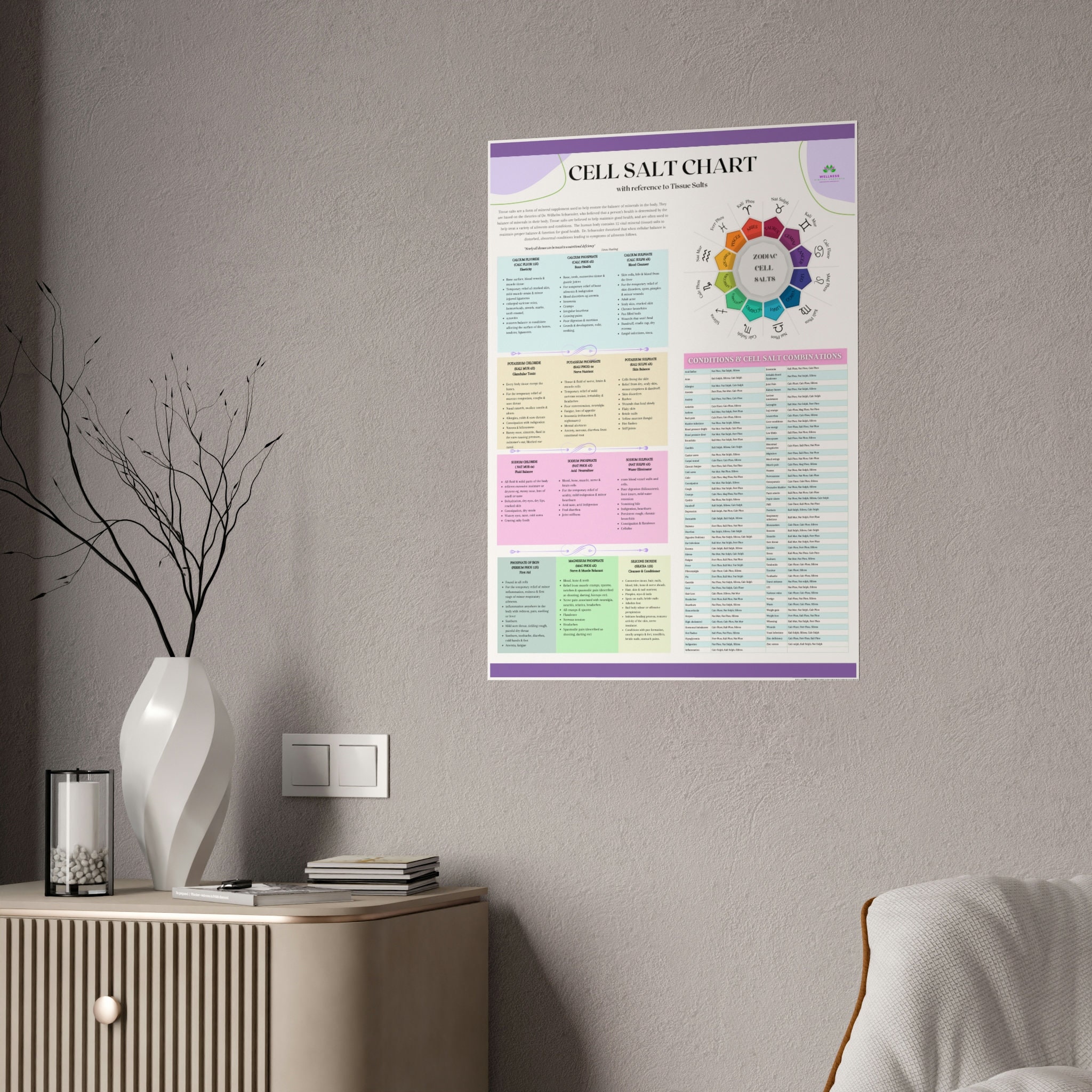 Cell Salt Tissue Salt Chart Poster - Etsy