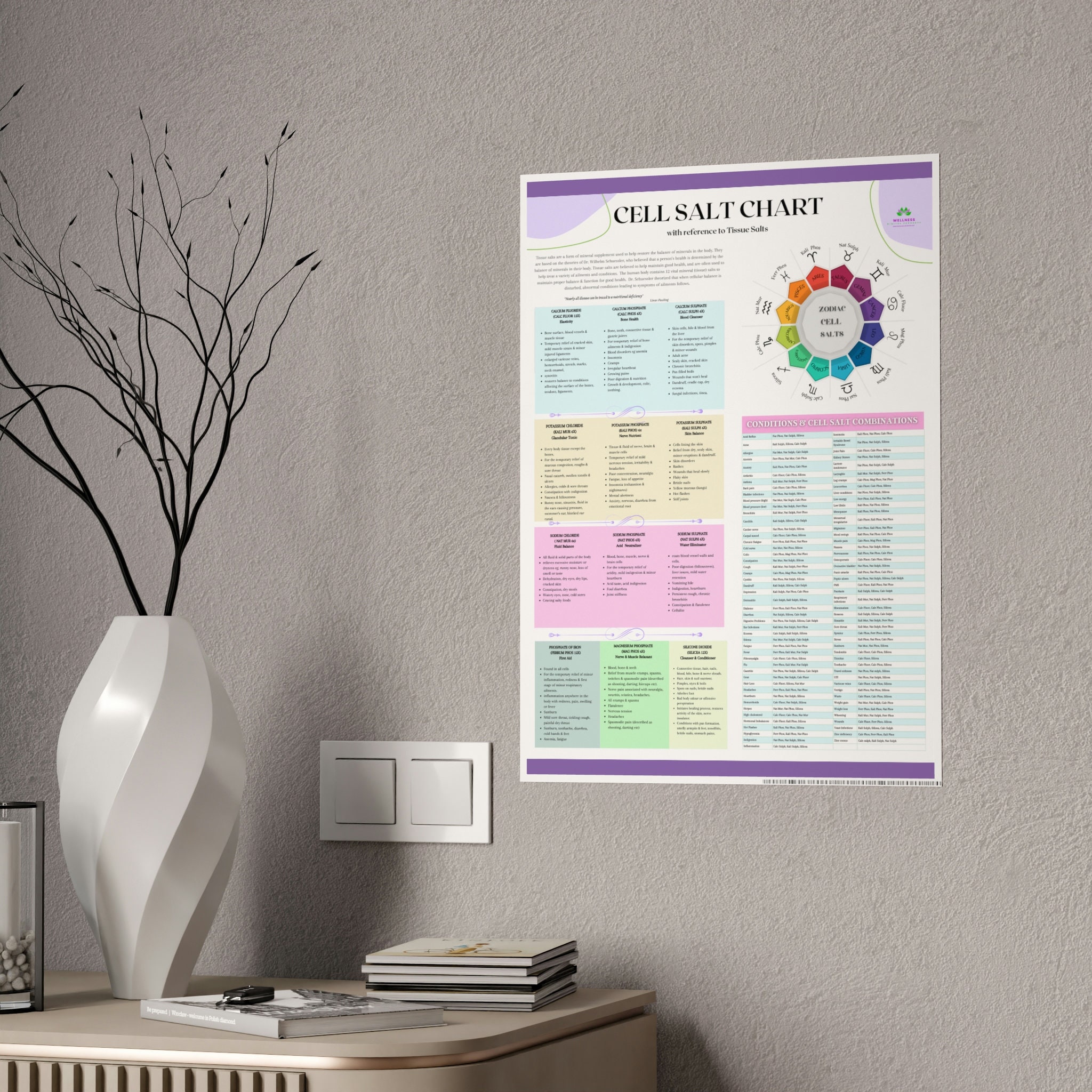 Cell Salt Tissue Salt Chart Poster - Etsy