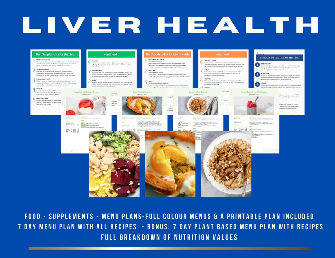 Liver Support MENU PLAN, Liver Health, Heal Your Liver, Liver Disease ...