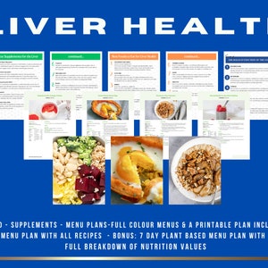 Liver Support MENU PLAN, Liver Health, Heal Your Liver, Liver Disease ...