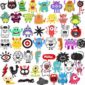 Cute Colorful Monster Svg, Funny Monsters Svg Cut Files,cute Monster ...