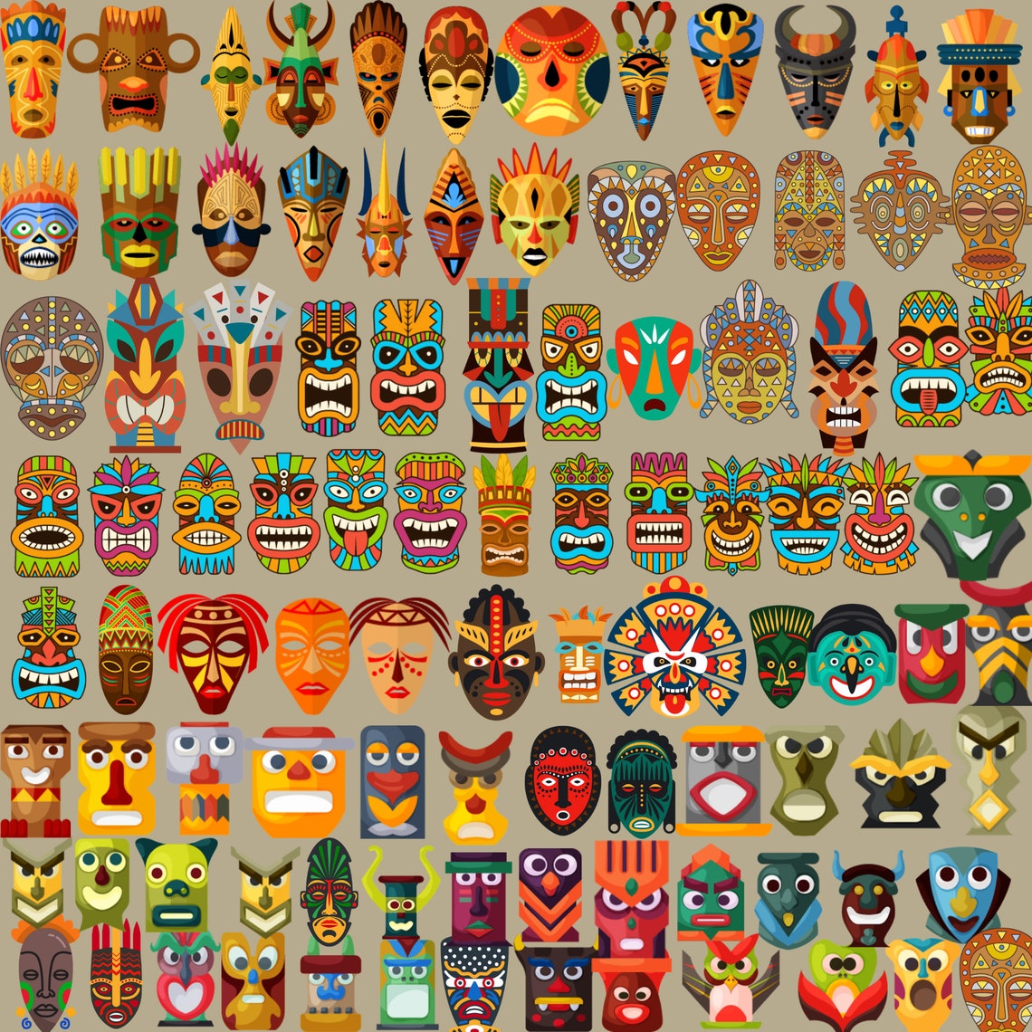 Africa Svg Bundle, Africa Symbols Svg, Africa Mask Svg, Africa Safari ...