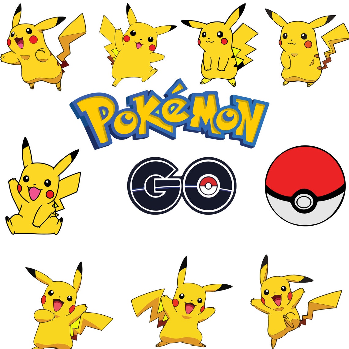 Pokemon Svg, Pokemon Bundle Svg, Pikachu Svg, Pokemon Sticker, Pokemon ...