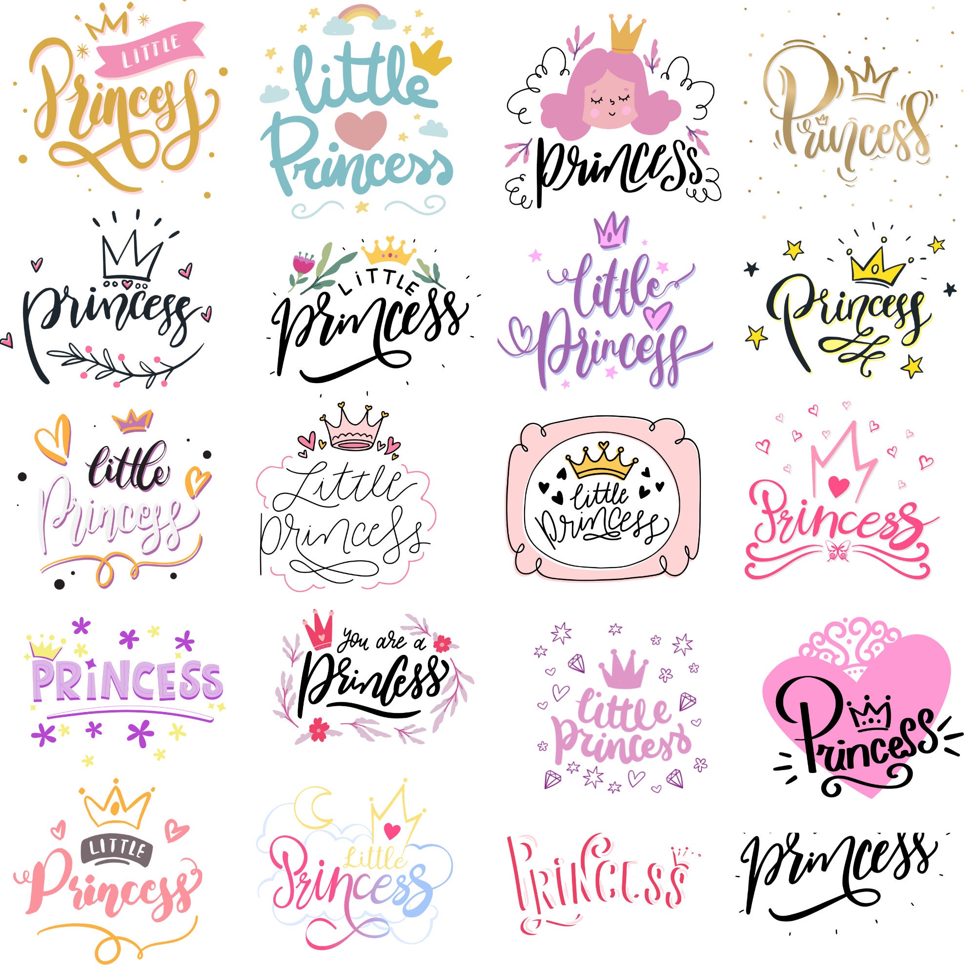 39 Princess Svg, Princess Words Svg, Little Princess Svg,princess Cut ...