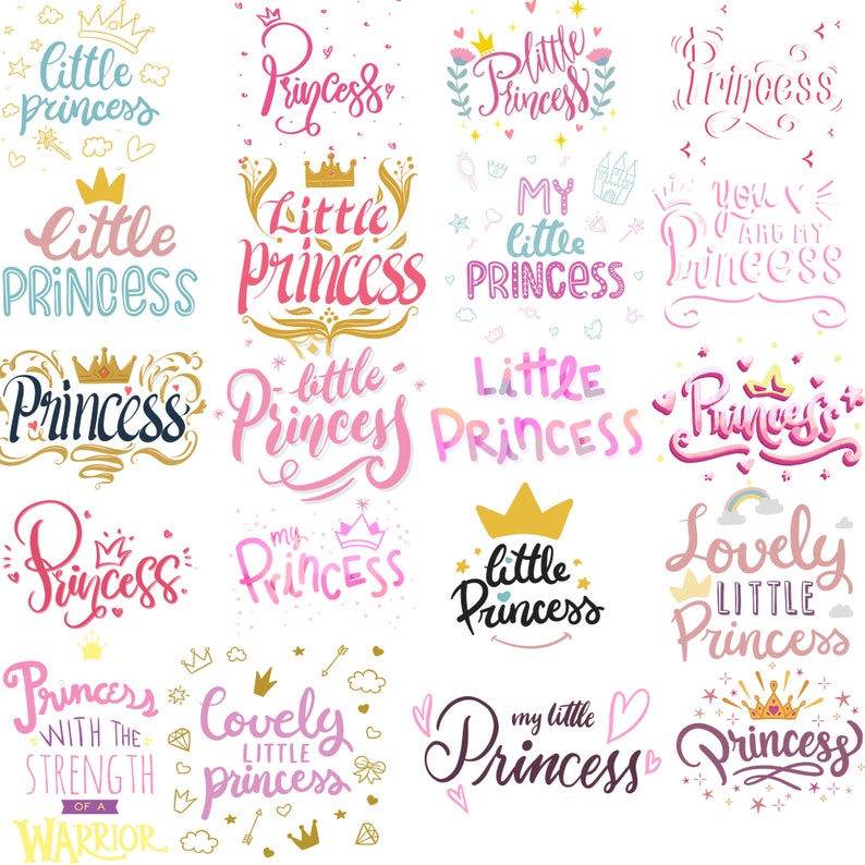 39 Princess Svg, Princess Words Svg, Little Princess Svg,princess Cut ...