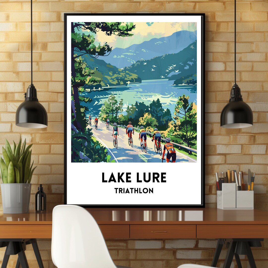 Lake Lure Triathlon Poster | Lake Lure Triathlon Gift | Lake Lure ...