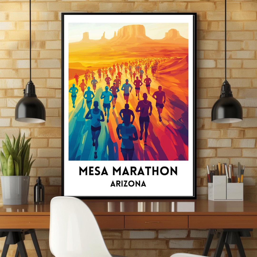 Mesa Marathon Poster | Mesa Marathon Gift | Mesa Marathon | Phoenix ...