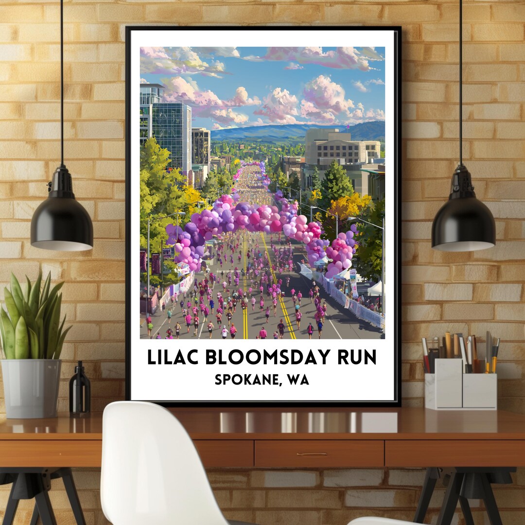 Lilac Bloomsday Run Poster | Bloomsday Run Gift | Lilac Bloomsday Run ...