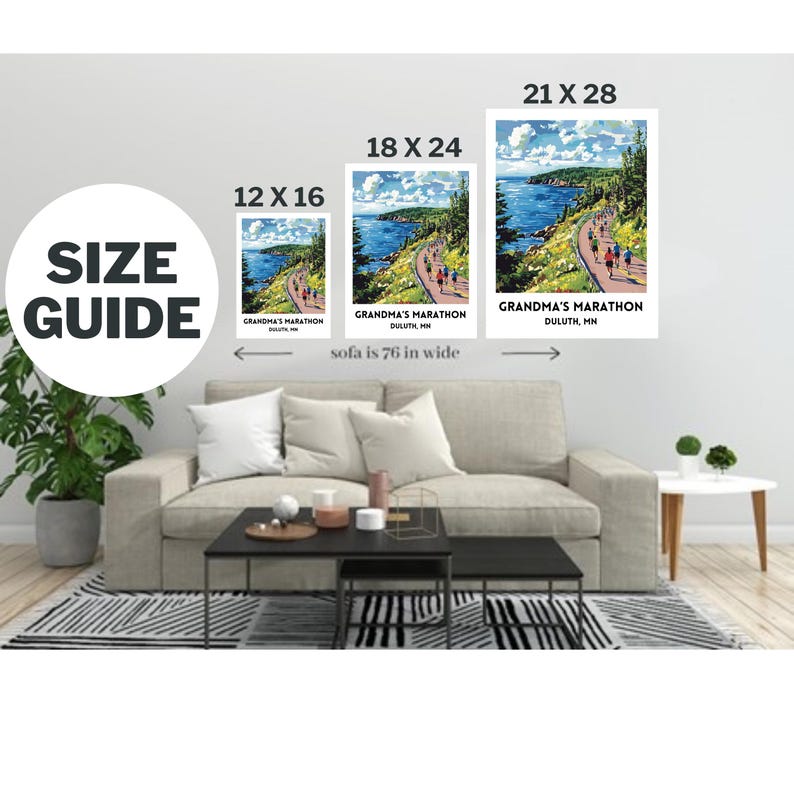 Grandma's Marathon Poster | Grandma's Marathon Gift | Grandmas Marathon ...