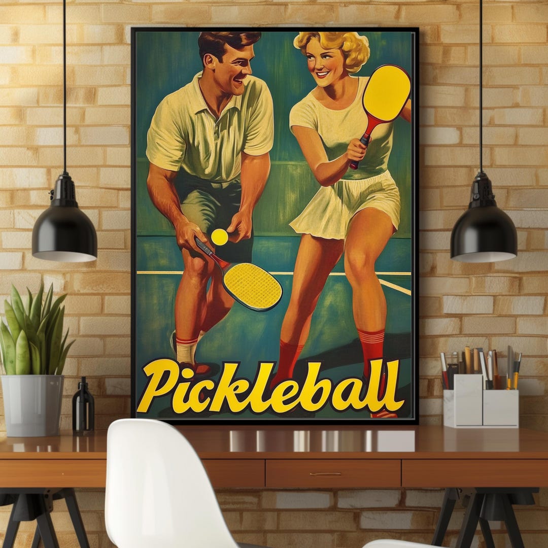 Vintage Pickleball Poster | Pickleball Gift | Pickleball Poster ...