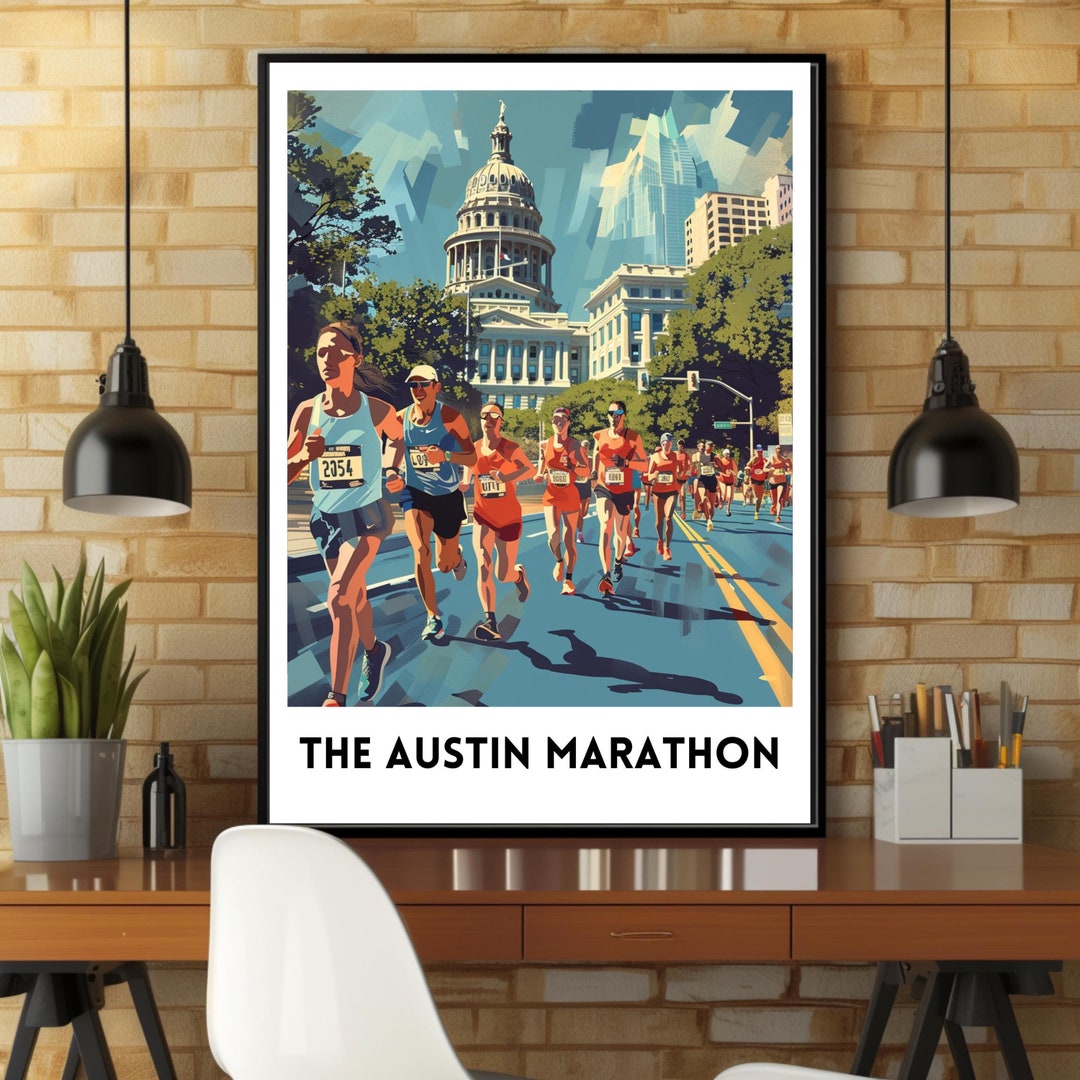Austin Marathon Poster | Austin Marathon Gift | the Austin Marathon ...