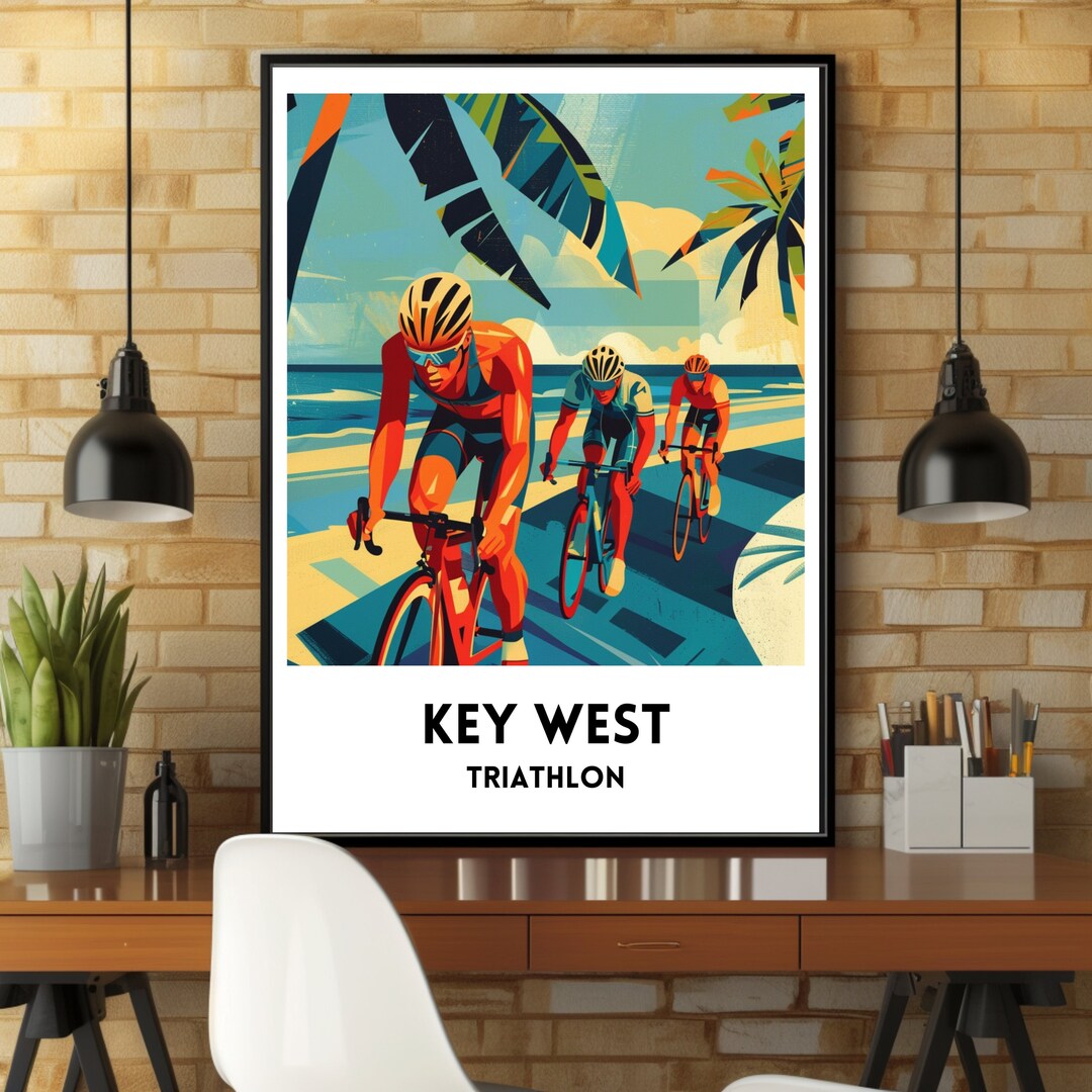 Key West Triathlon Poster | Key West Triathlon Gift | Key West ...