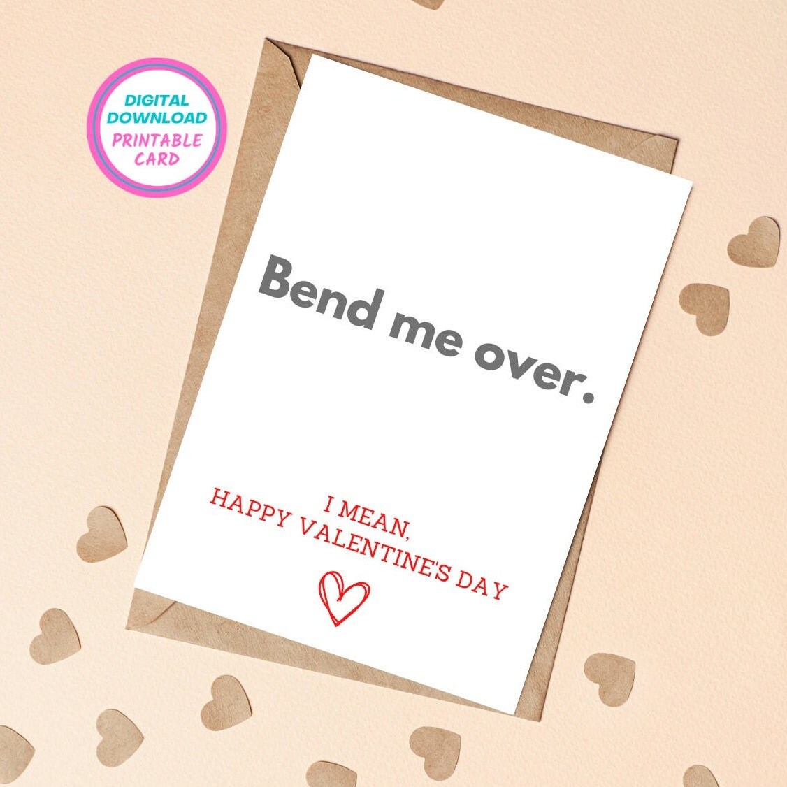 Bend Me Over Valentine's Day Card, Funny Valentines Card for Boyfriend ...