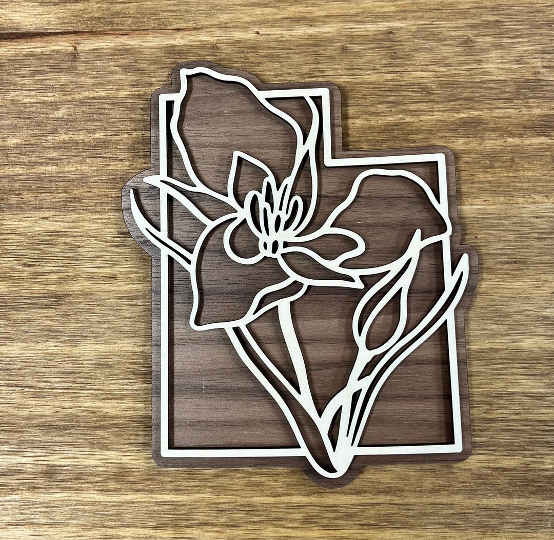 State Magnet - Utah Sego Lily, State Flower, Large Magnet, Wood Magnet ...