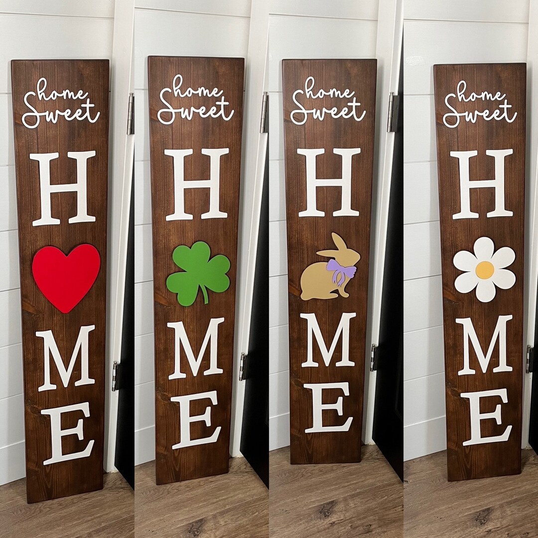 Interchangeable Porch Sign, Home Sign, Holiday Porch Sign, Layered ...