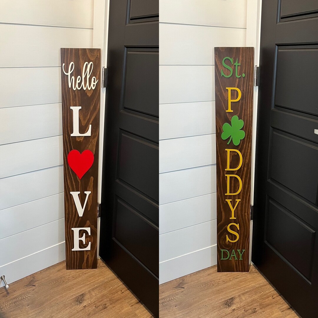 Reversible Porch Sign, Double Sided Porch Sign, Holiday Porch Sign ...