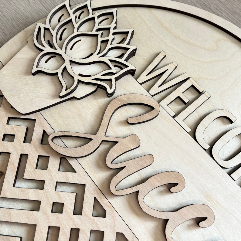 Welcome Succas Door Sign DIY Door Wreath Do It Yourself Wood - Etsy