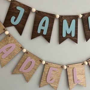 Personalized Name Sign, Custom Banner, Name Banner, Nursery Sign ...