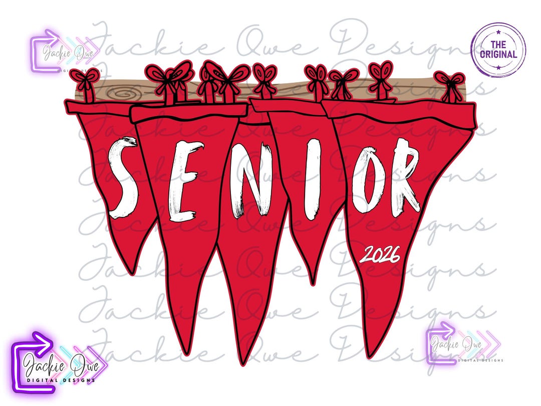 Hanging Pennant Flag Senior Png, Senior 2026 Png, Senior Png, Retro ...