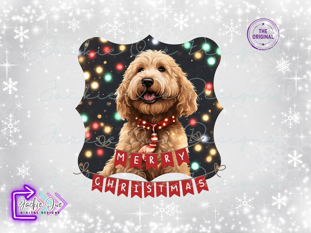 Goldendoole Christmas Png, Goldendoodle Png, Christmas Sublimation Png ...