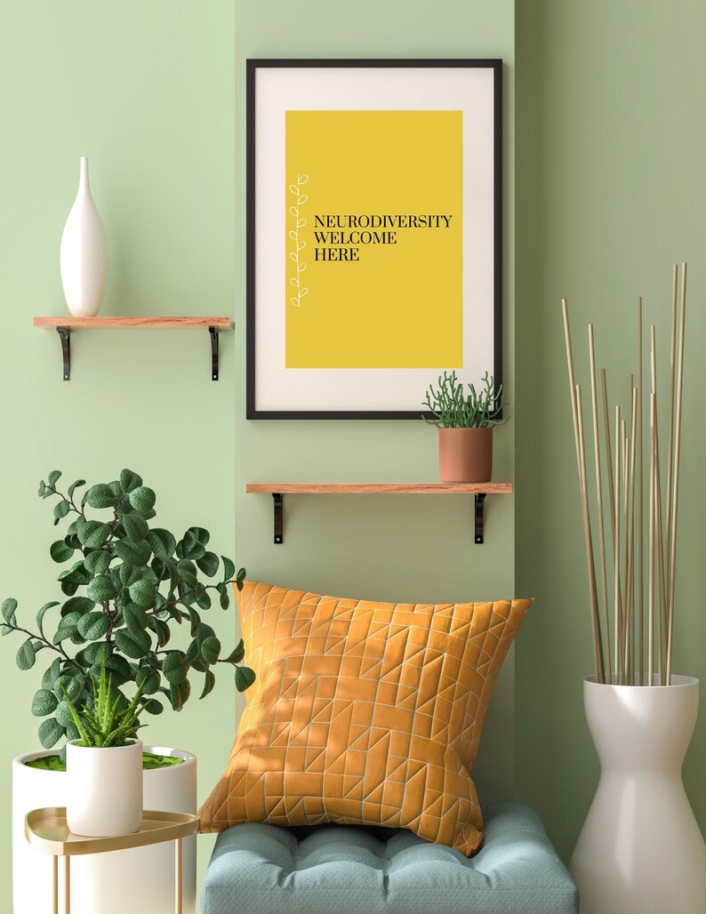 Neurodiversity Welcome Here Autism Poster, ADHD Wall Art, Downloadable ...