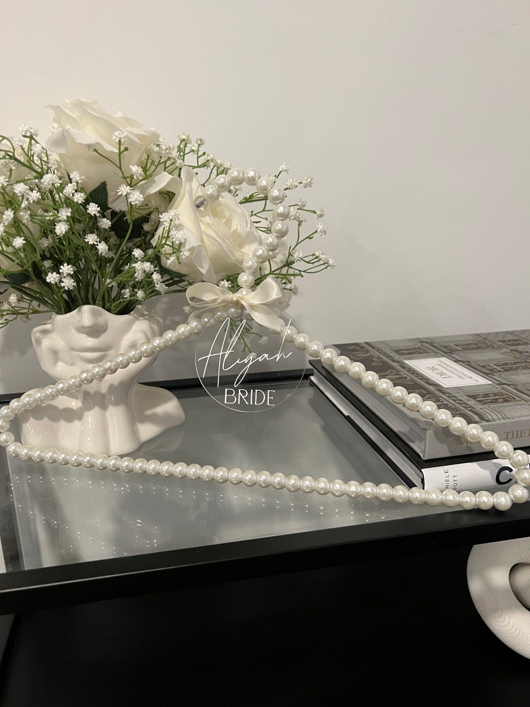 Pearl-core Bridal Hangers - Etsy