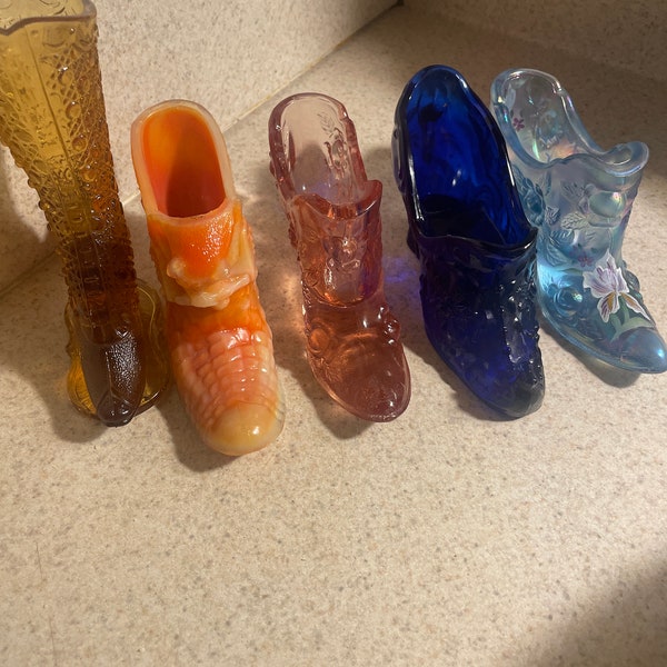 Fenton Glass Shoe - Etsy