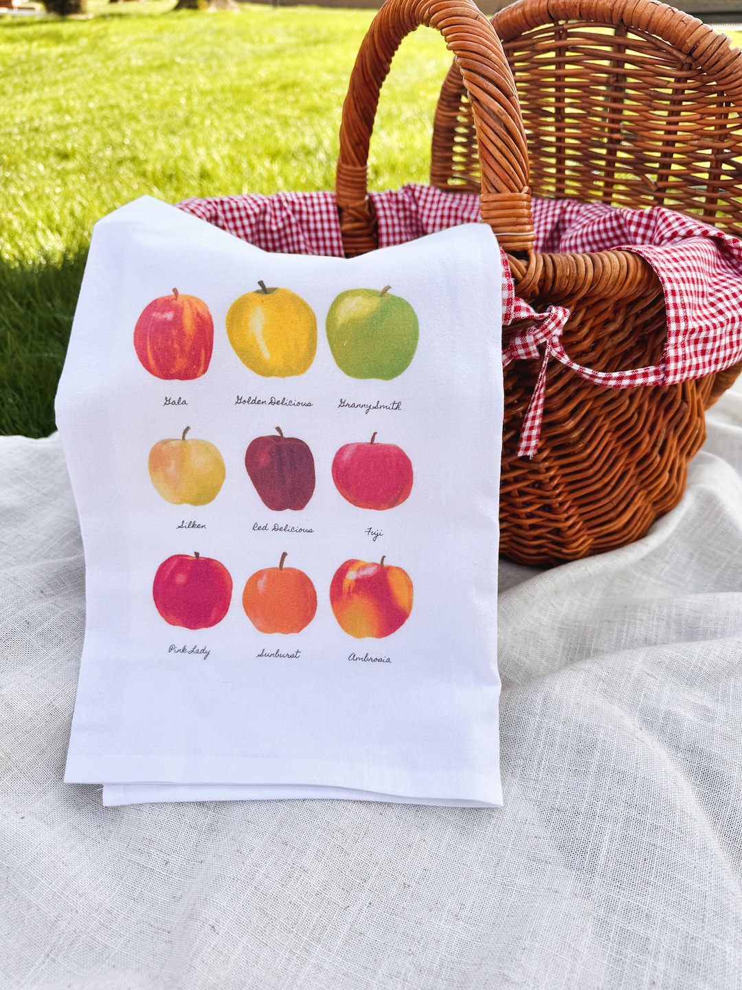 Apple Variety Tea Towel | Apple Variety Kitchen Towel | Housewarming ...