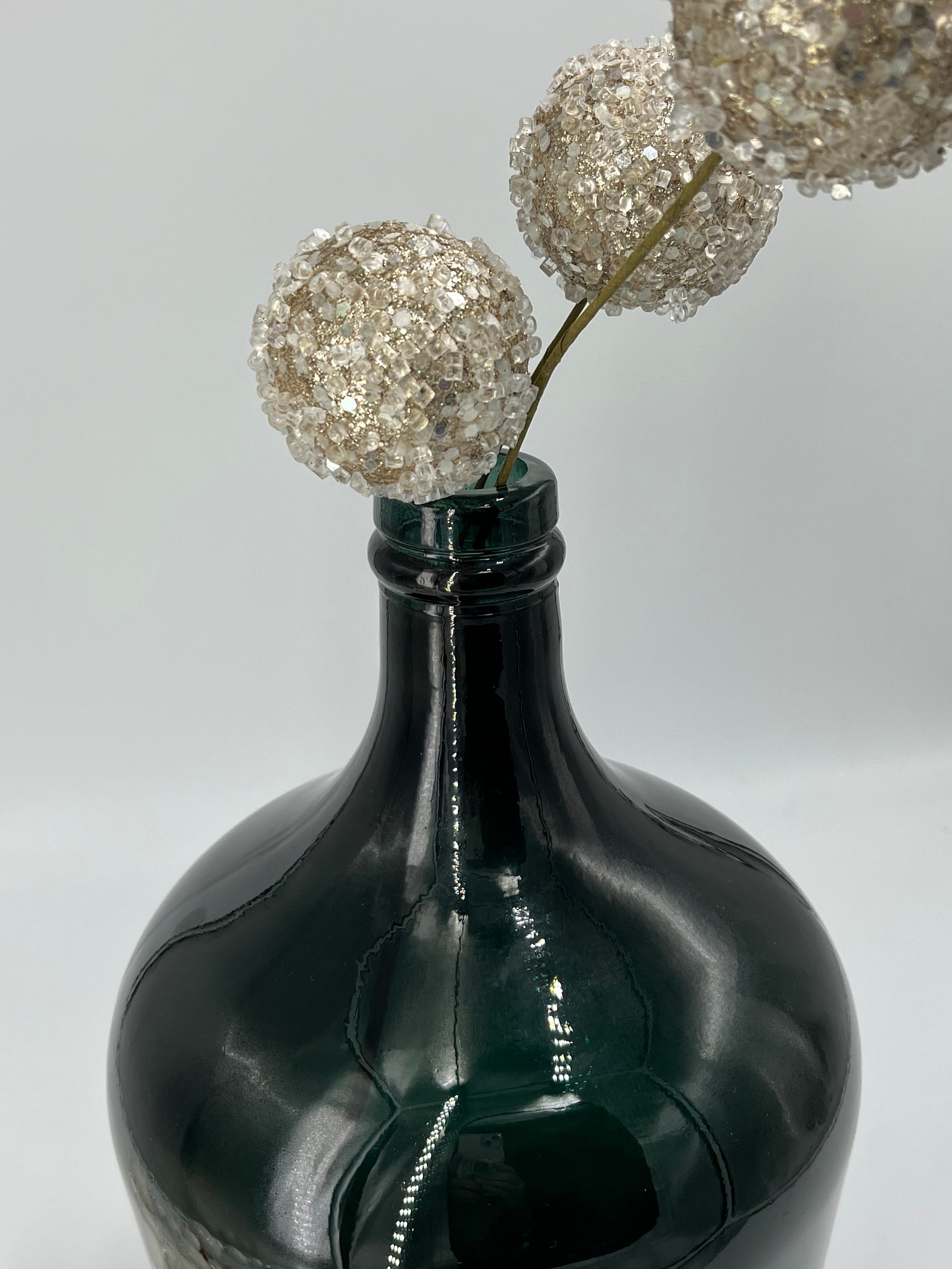 Stunning Hunter Green Glass Jug - Etsy