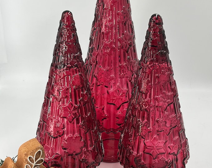 Mosser Glass 5.5 Ruby Red Christmas Tree - Etsy