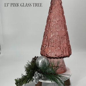 Pink Glass Christmas Tree - 100% Recycled (holiday Decor) - Multiple ...
