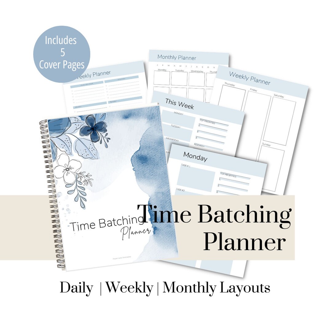Time Batching Planner | Printable PDF Planner | Boost Productivity ...