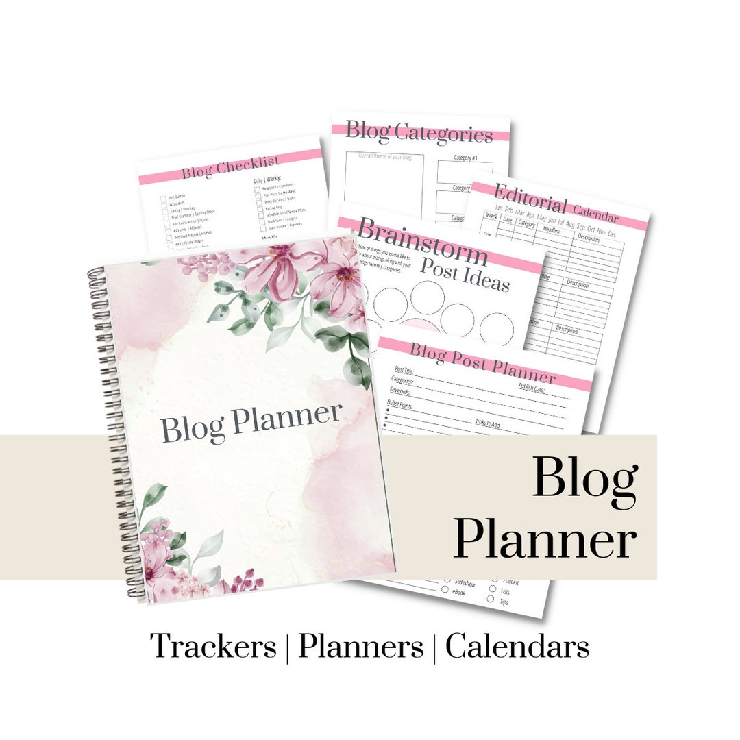 Blog Planner | Printable PDF | Digital Content Planner | Productivity ...