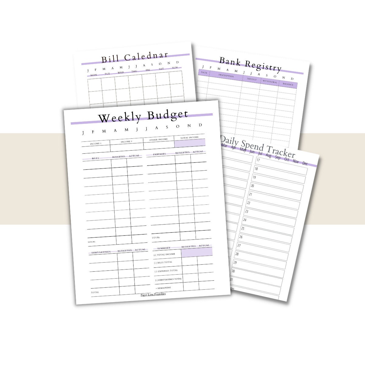Student Budget Planner | Printable PDF Student Budget | Manage Money ...