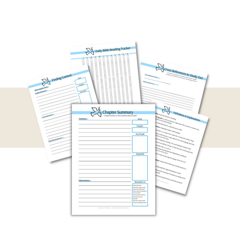 Inductive Bible Study Workbook | Printable Worksheets for Deeper ...