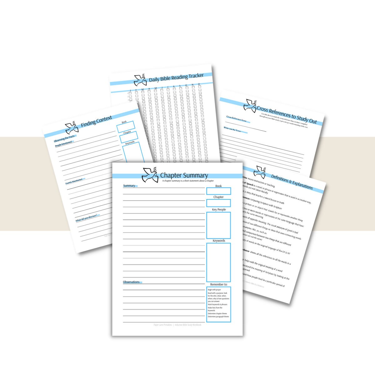 Inductive Bible Study Workbook Printable | Christian Study Guide PDF ...