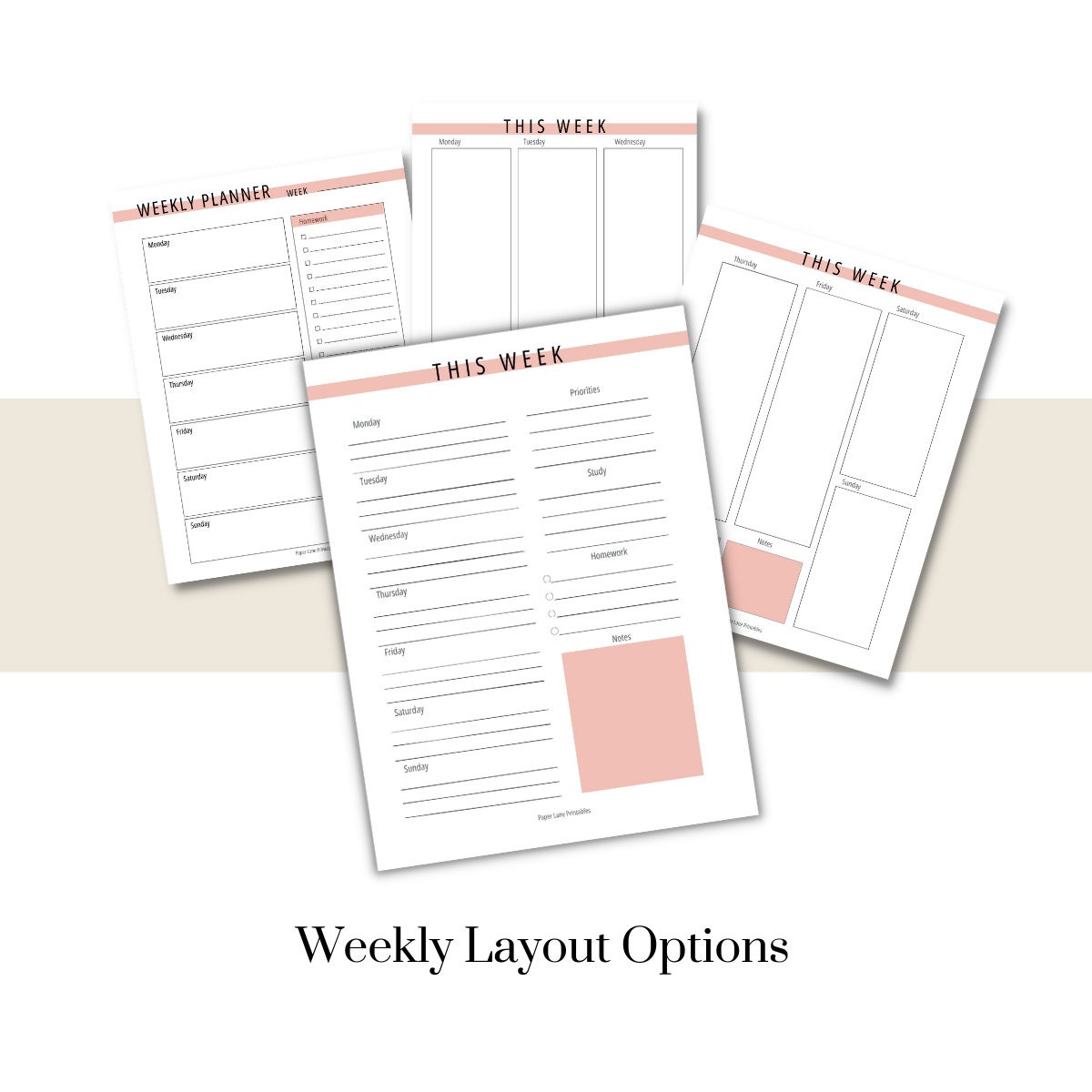 Student Planner Printable | Undated PDF Planner | Academic Organizer ...