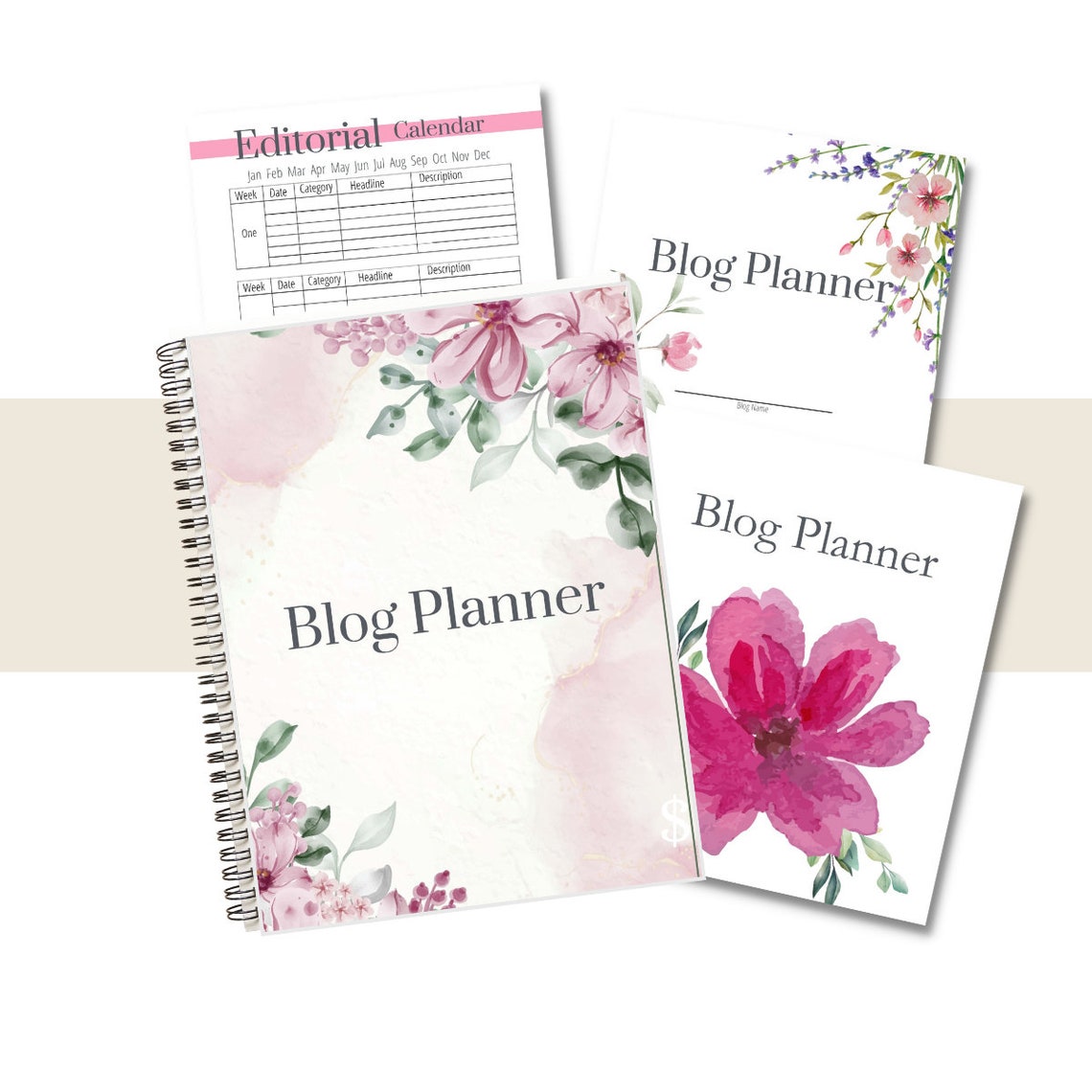 Blog Planner Printable PDF Digital Content Planner - Etsy