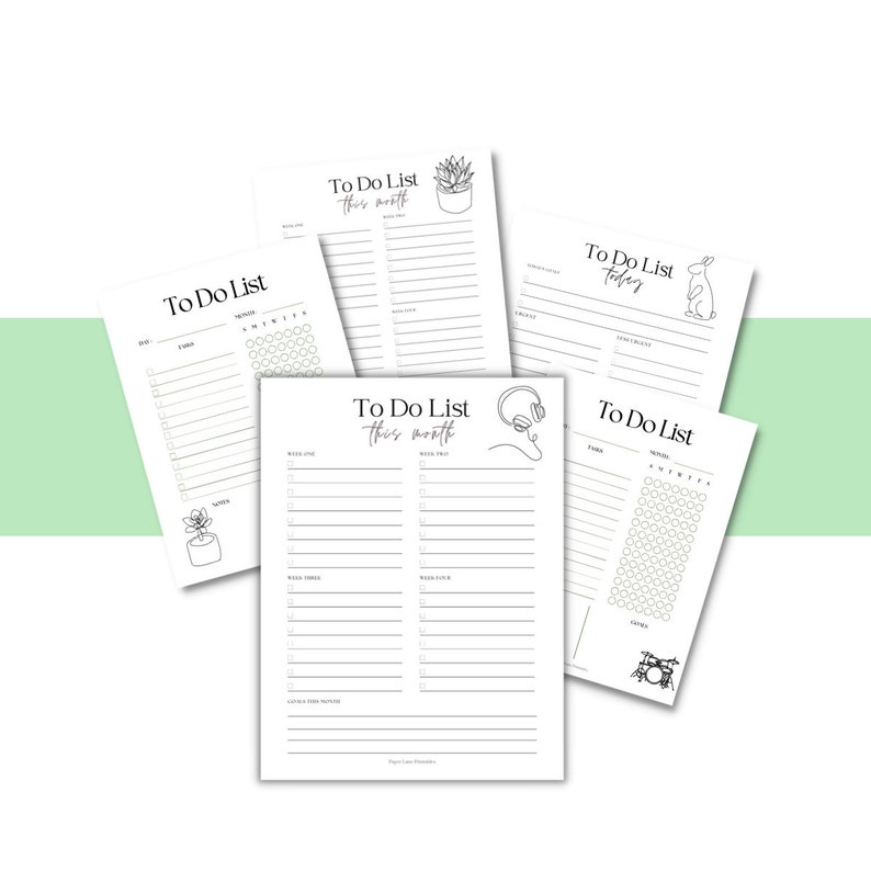 PLANT to Do List Productivity Pack | PDF Printable | Daily | Weekly ...