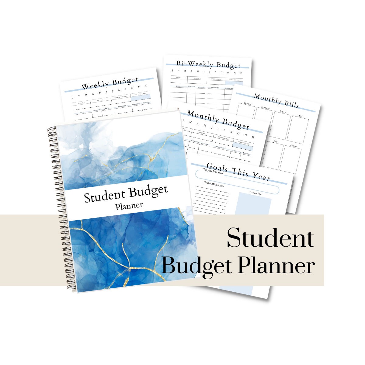 Student Budget Planner | Printable PDF Student Budget | Manage Money ...