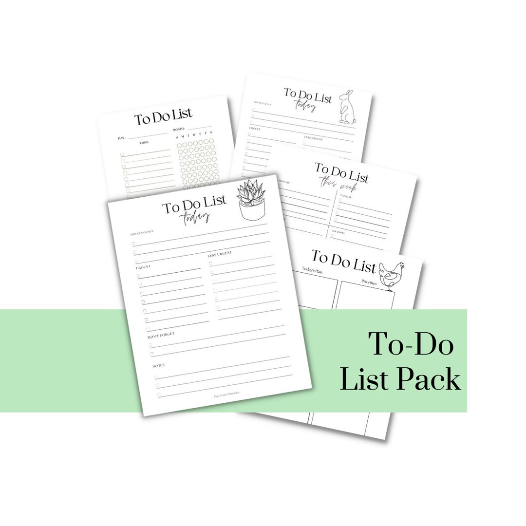 ANIMAL to Do List Productivity Pack | PDF Printable | Daily | Weekly ...