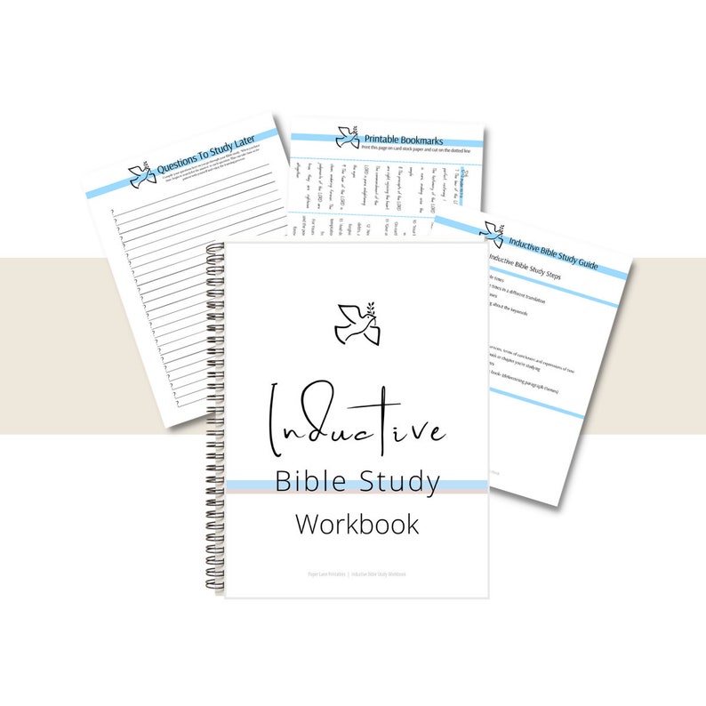 Inductive Bible Study Workbook Printable | Christian Study Guide PDF ...