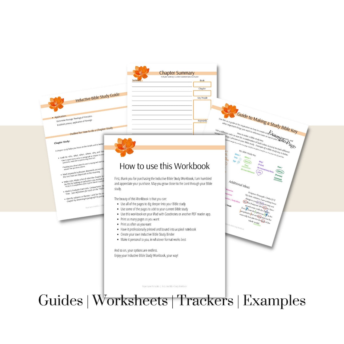 Inductive Bible Study Workbook Printable | Christian Bible Study ...