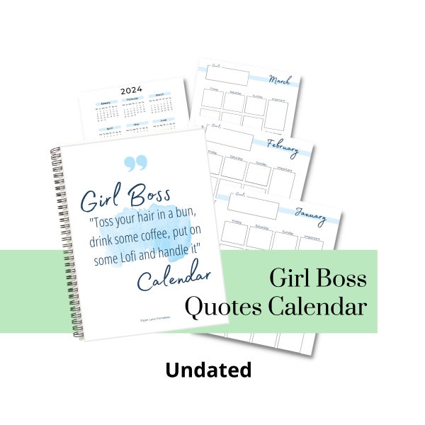 Girl Boss Calendar - Etsy