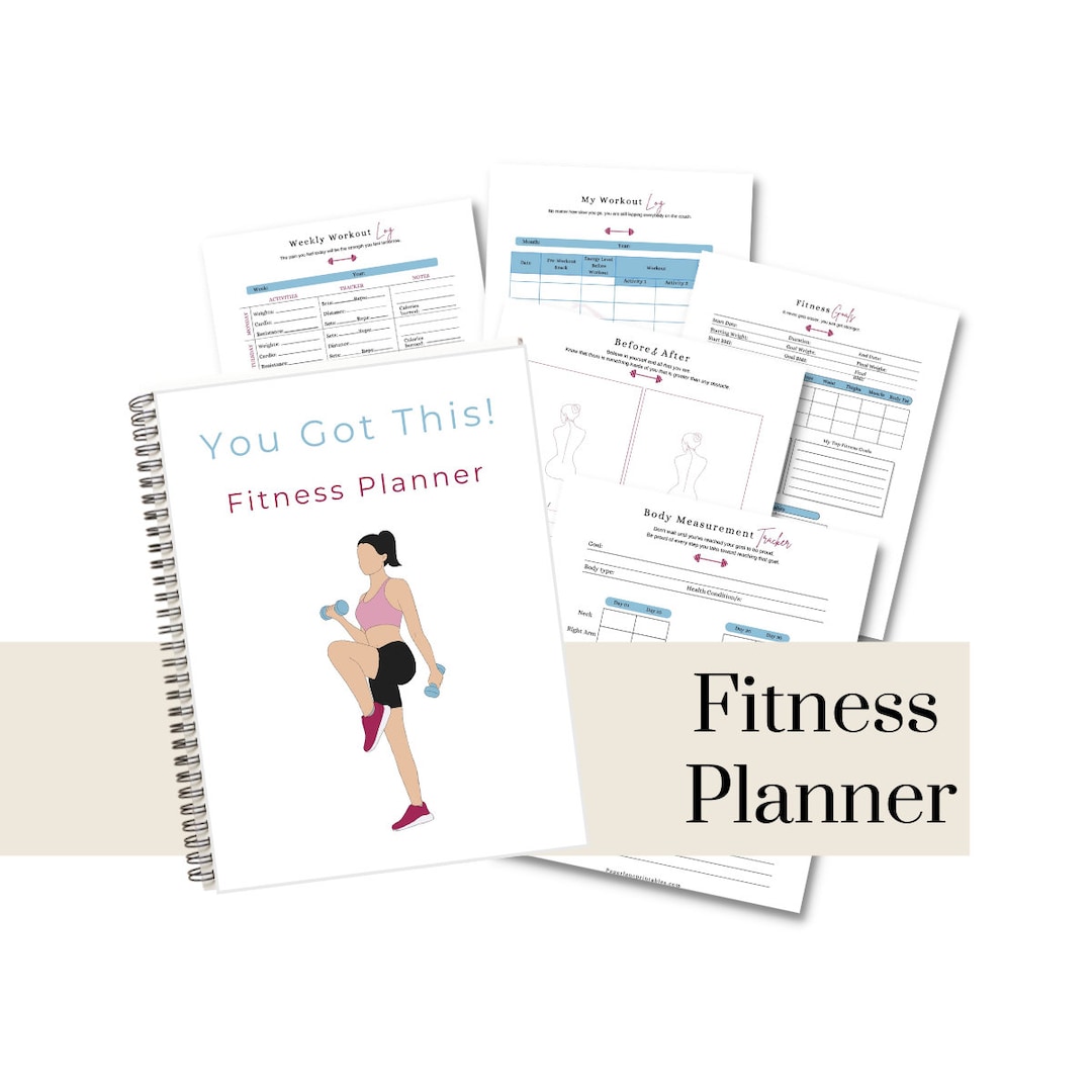 Fitness PDF Printable Planner | Track Your Workouts & Meal Plans ...