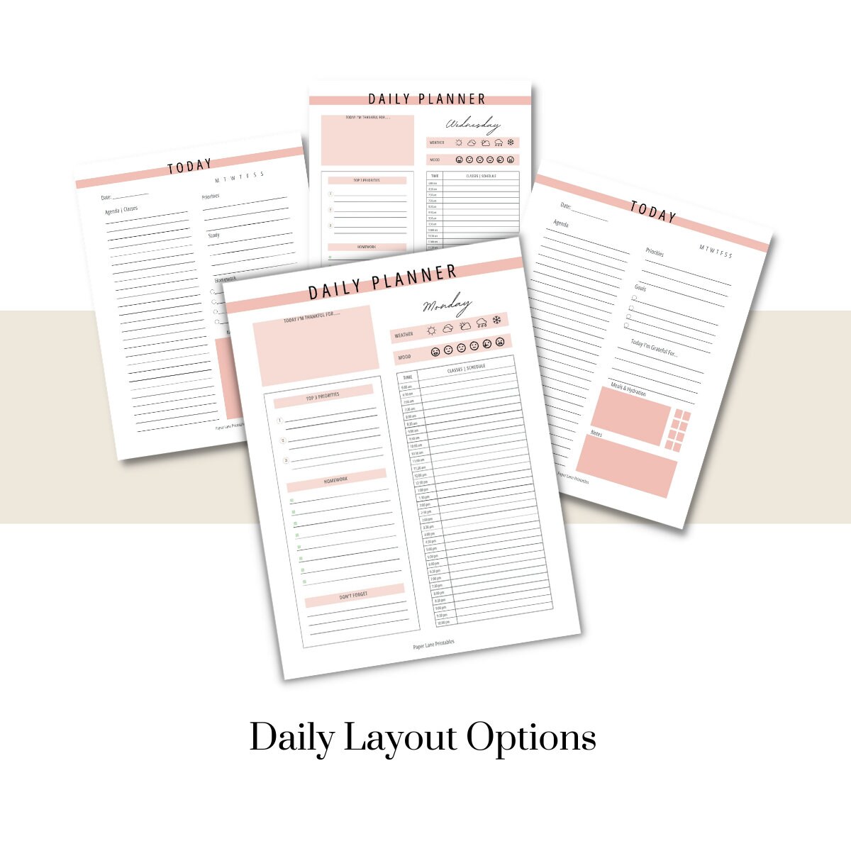 Student Planner Printable | Undated PDF Planner | Academic Organizer ...