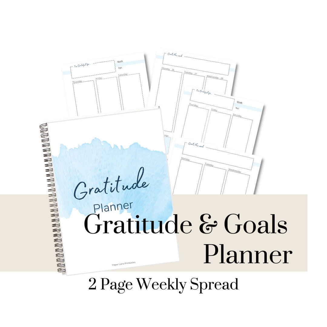 Gratitude & Goals Planner 2024 | Weekly Layout (PDF Printable) - Etsy