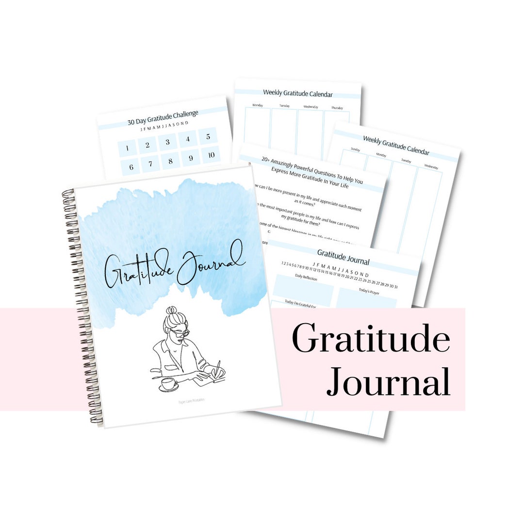 Gratitude Journal Printable | Digital PDF Journal | Self-care Planner ...