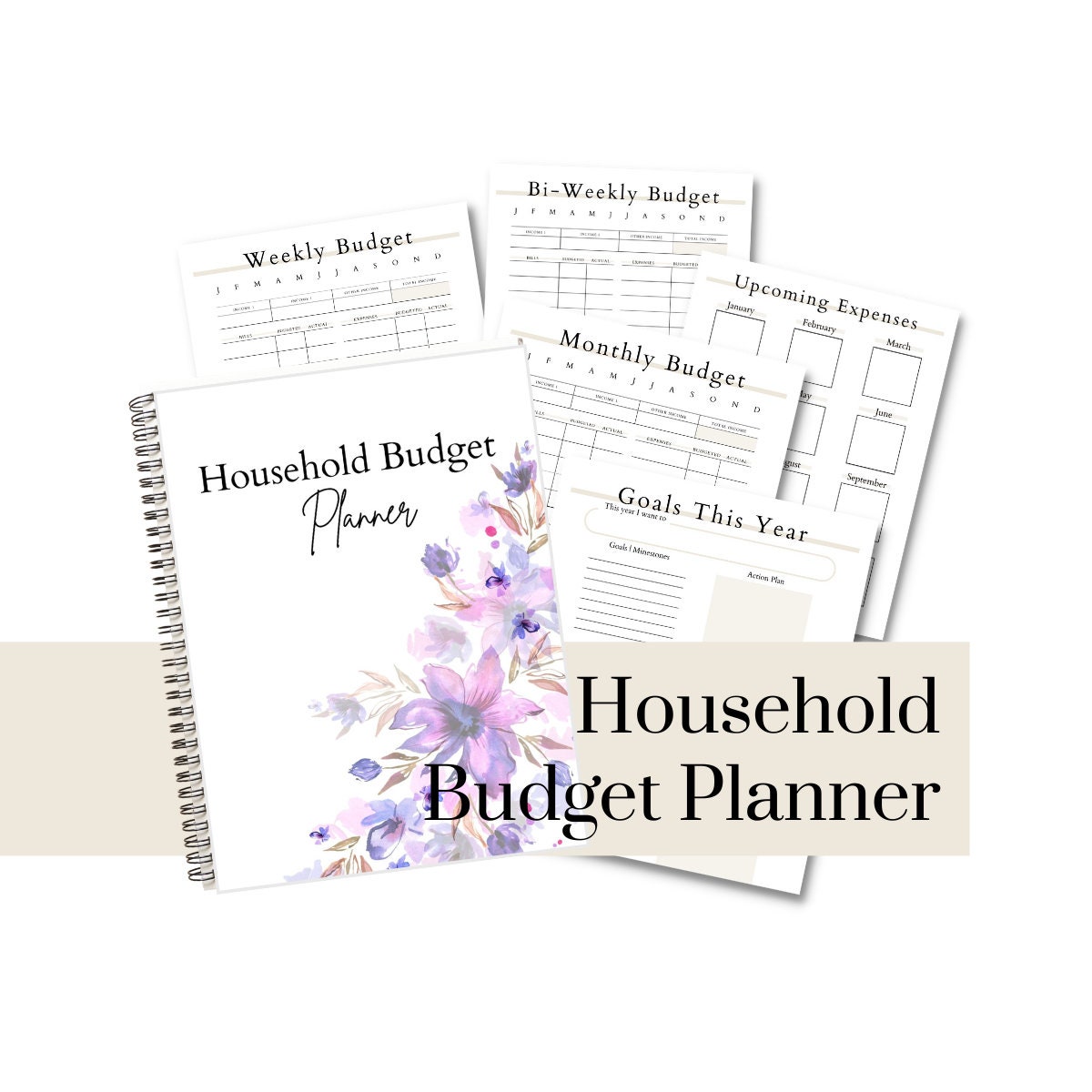 Household Budget Planner Printable PDF for Effective Money Management ...